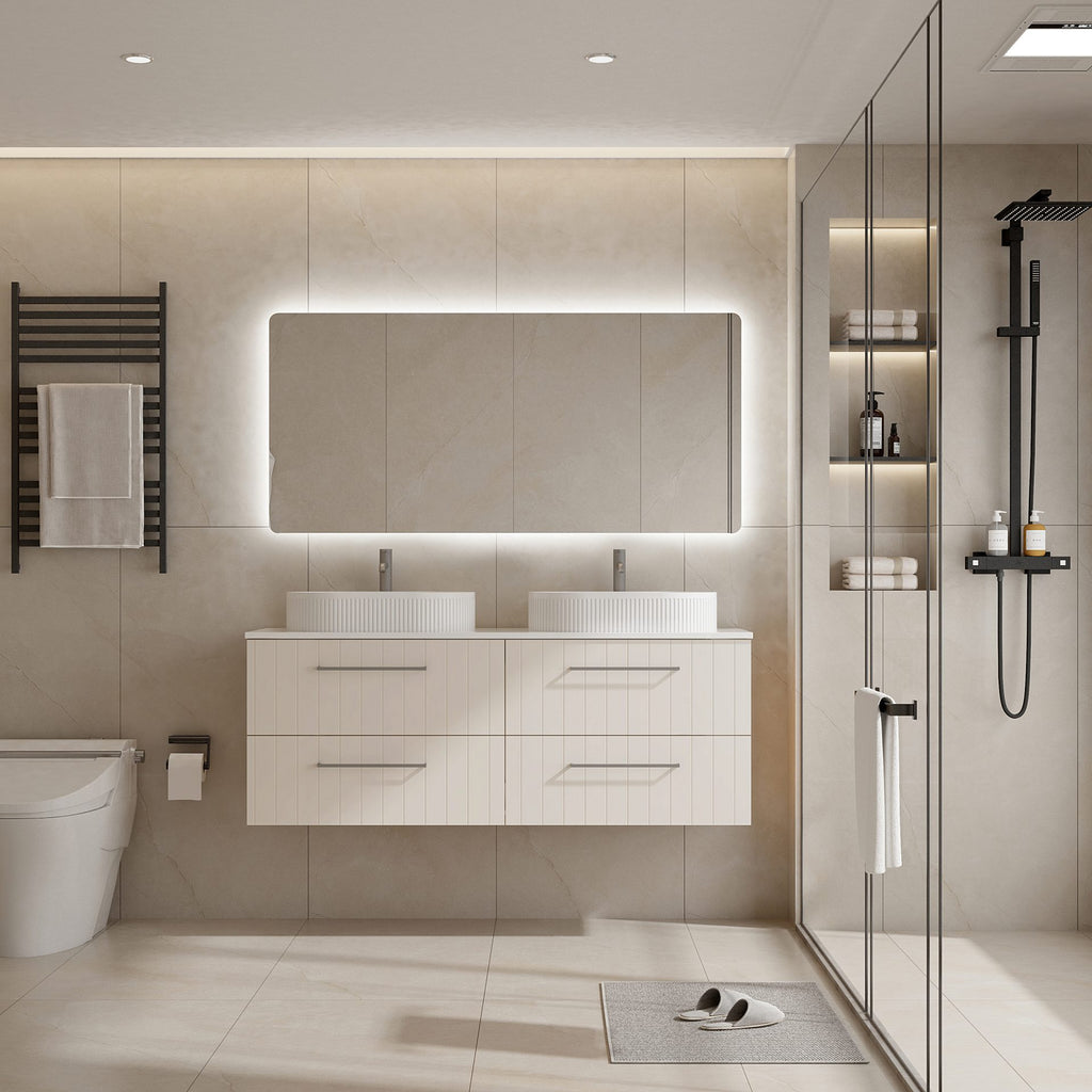 Buy Coastal 1500 Double Wall Hung VJ Paneling Bathroom Vanity Online ...