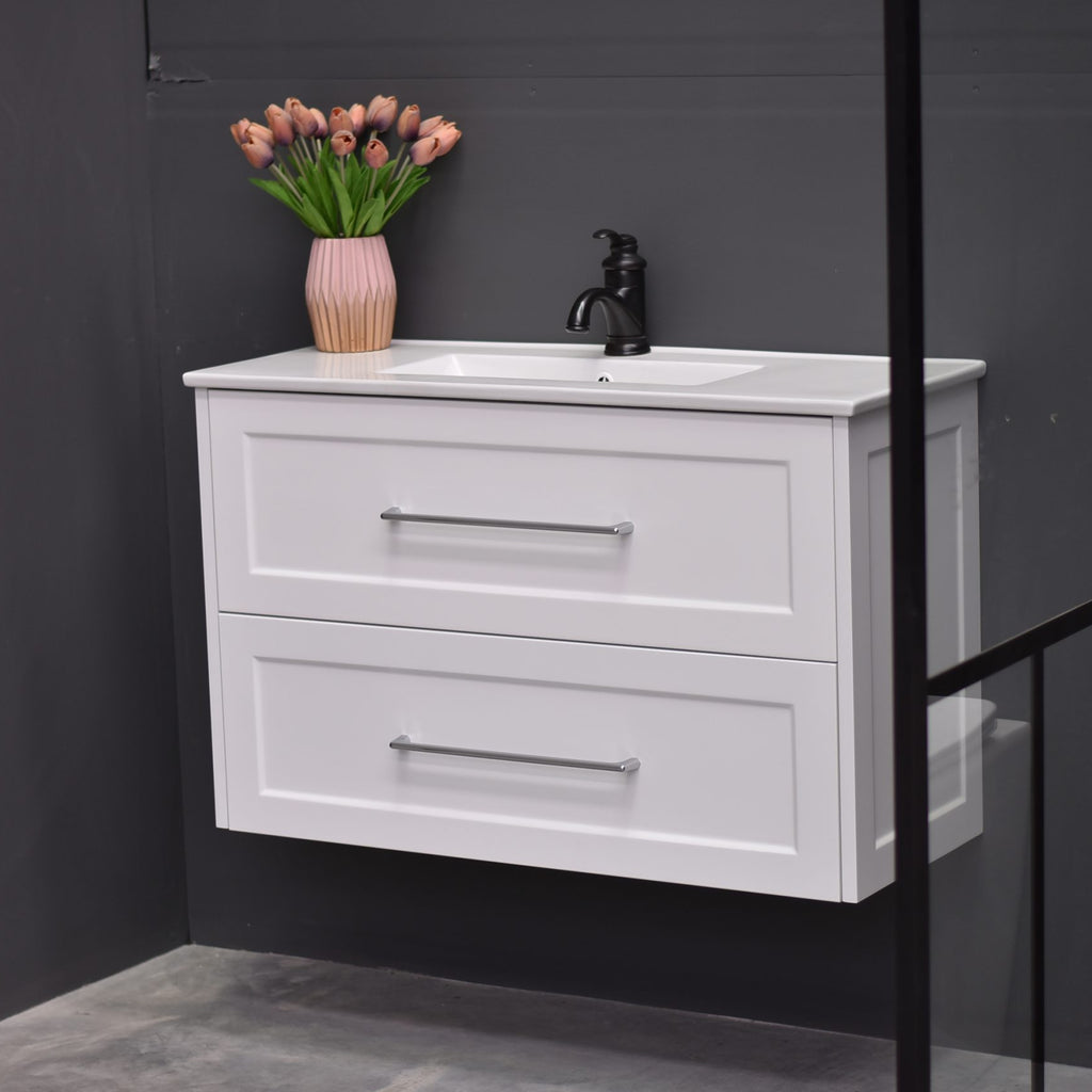 Buy AAVI 900mm Hampton Shaker Style Slim Powder room Vanity Online ...